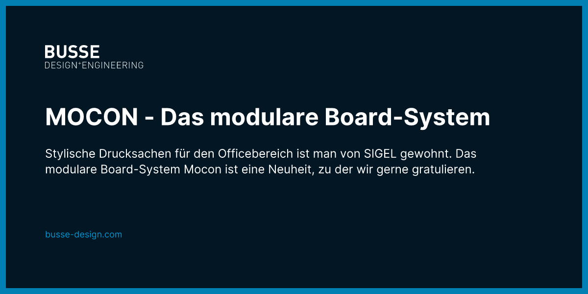 MOCON - Das modulare Board-System - BUSSE DESIGN+ENGINEERING