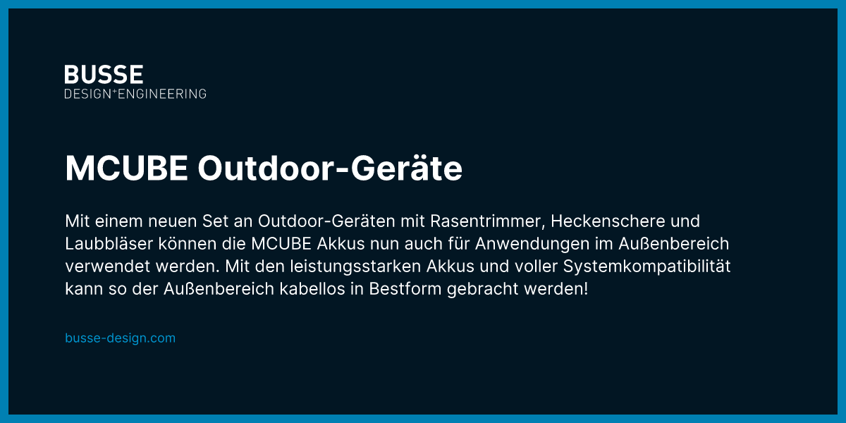 MCUBE Outdoor-Geräte - BUSSE DESIGN+ENGINEERING