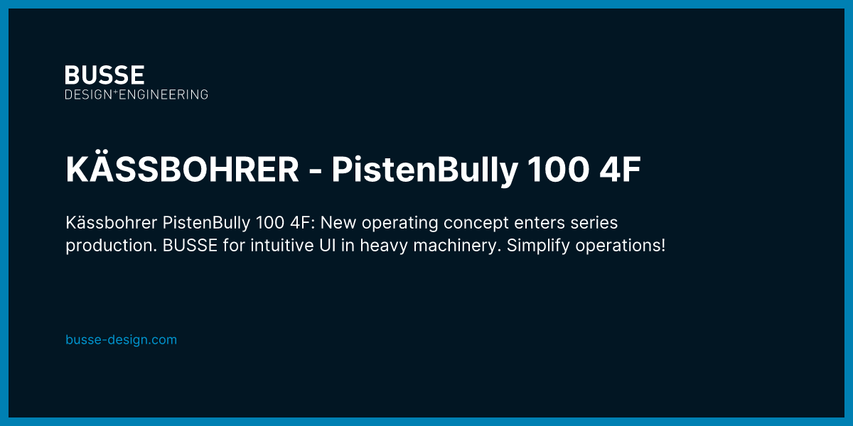 KÄSSBOHRER PistenBully 100 4F - A new operating concept enters series ...